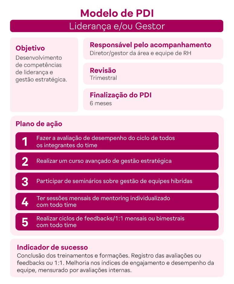 3 exemplos de PDI preenchido e pronto para você usar